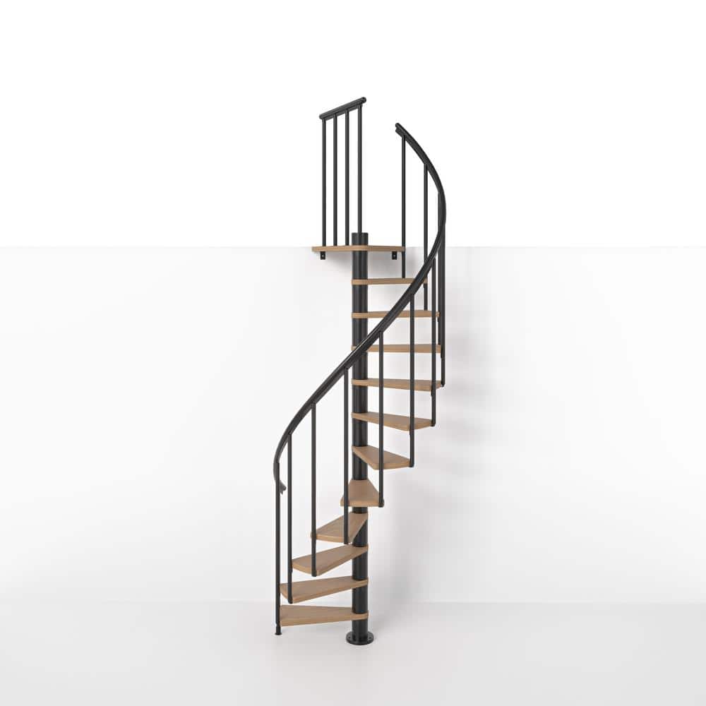 Dolle Calgary Anthracite 47 in. Dia Standard Stair Kit 110 in. High ...