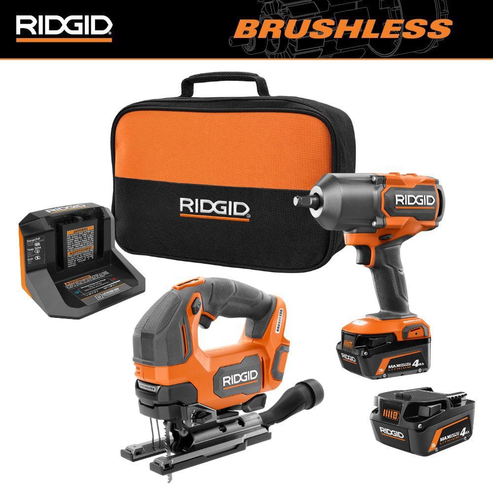 RIDGID 18V Brushless Cordless 4-Mode 1/2 in. High-Torque Impact Wrench ...