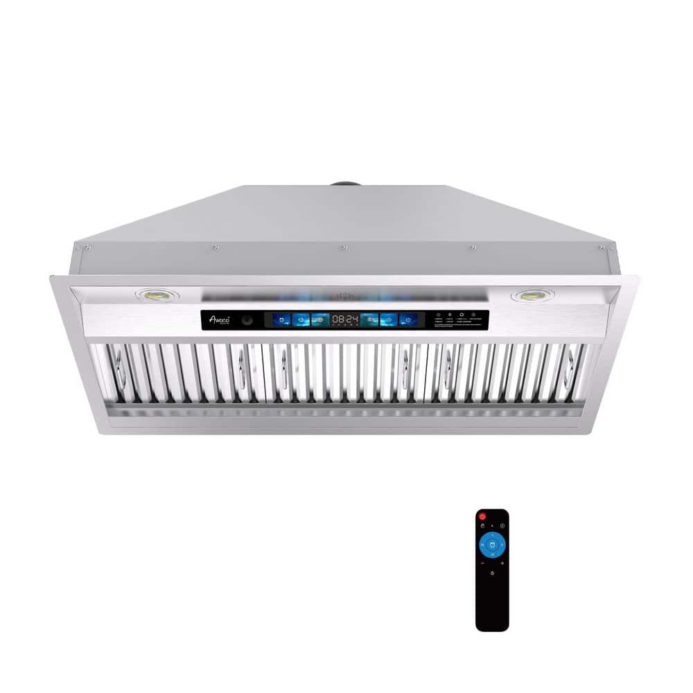 AWOCO 36 in. Built-in Insert Range Hood, 800 CFM, 4-Speed, Voice ...