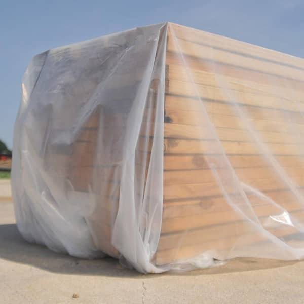 HDX 10 ft. x 100 ft. Clear 6 mil Plastic Sheeting 56 Rolls Pallet CFHD0610C Pallet The Home Depot