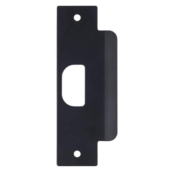Universal Hardware Matte Black ASA Strike Plate UH41014 - The Home Depot