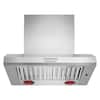 KitchenAid 36 in. Commercial Style Wall Mount Canopy Range Hood in ...