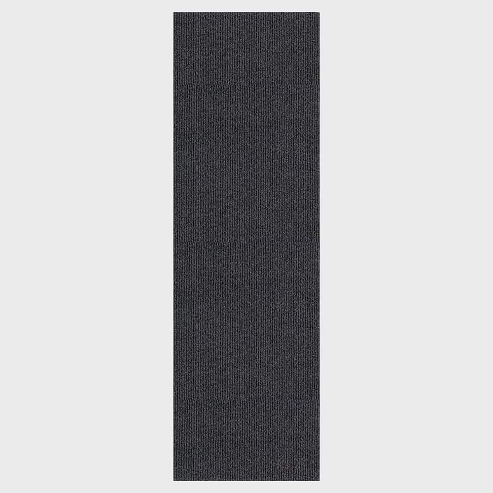 PLAYA RUG Heavy Duty Solid Black 31 in. W x 18 ft. L Indoor/Outdoor ...