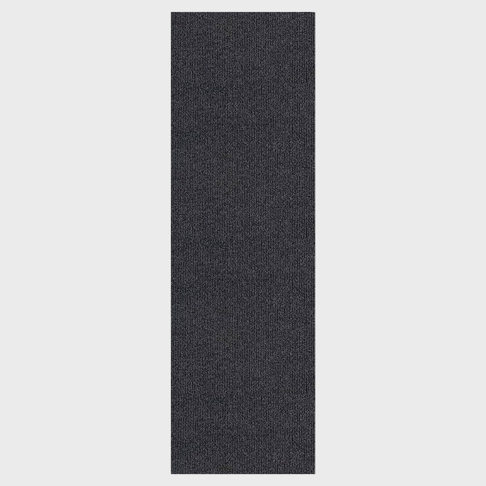 PLAYA RUG Heavy Duty Solid Black 36 in. W x 11 ft. L Indoor/Outdoor ...