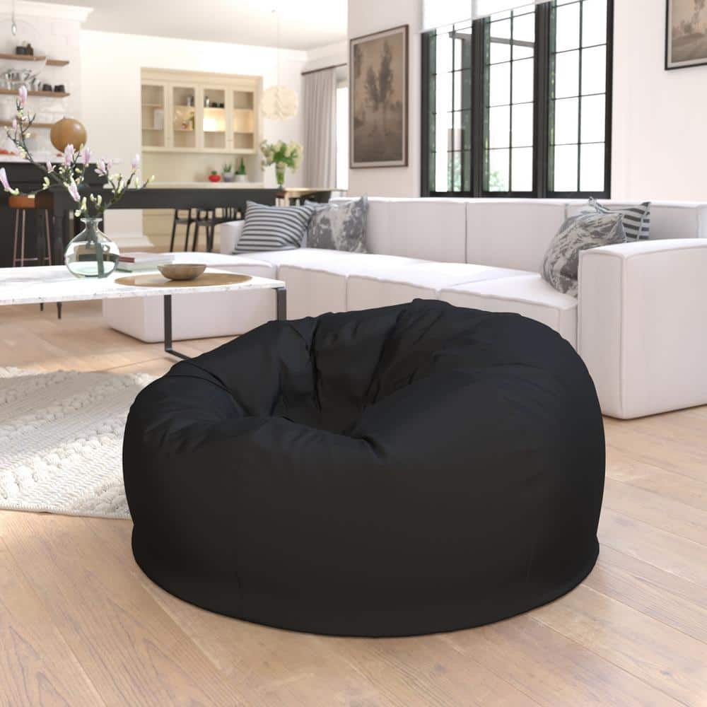 Carnegy Avenue Black Fabric Bean Bag CGA-DG-526974-BL-HD - The Home Depot