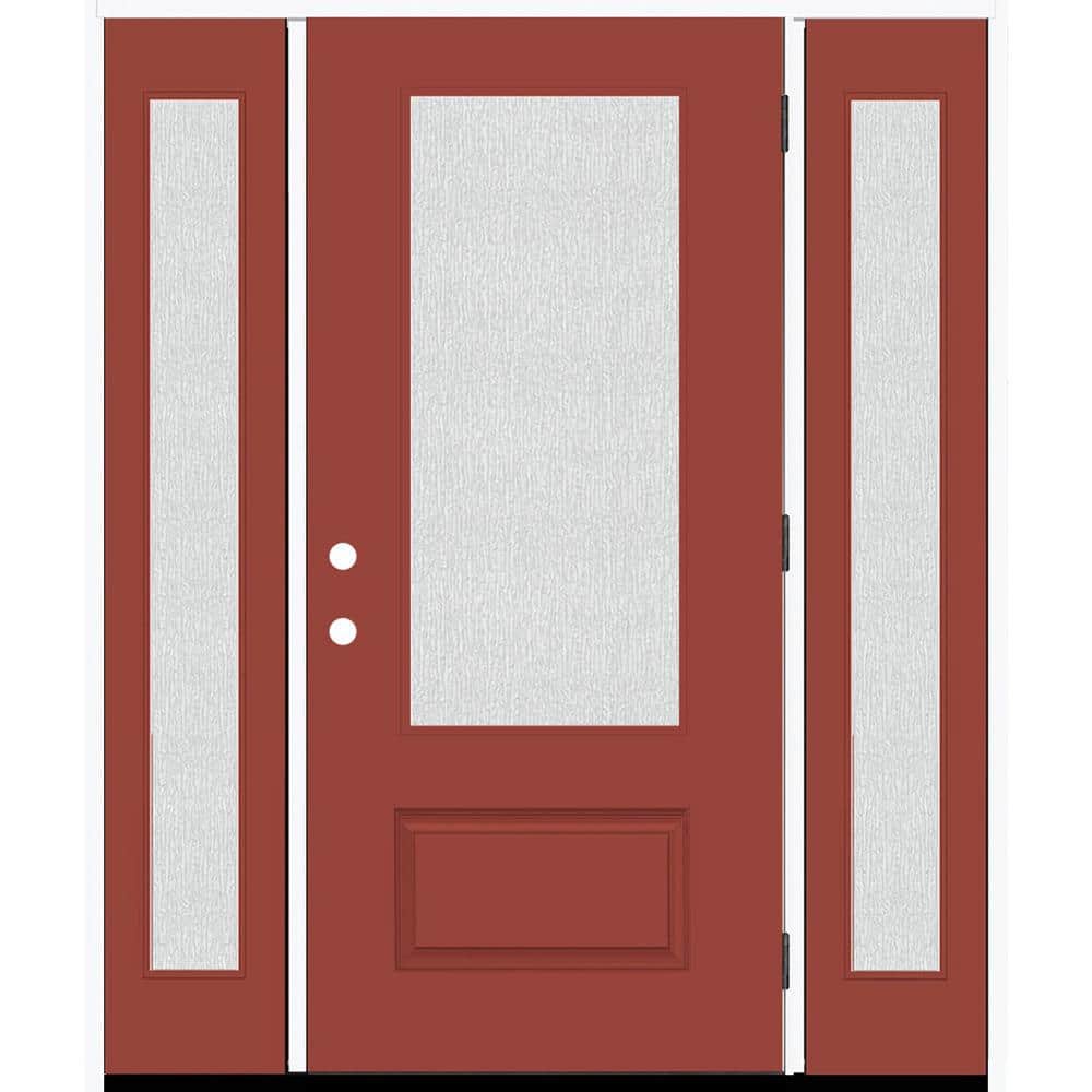 Steves & Sons Legacy 64 in. x 80 in. 3/4 Lite Rain Glass LHOS Morocco ...