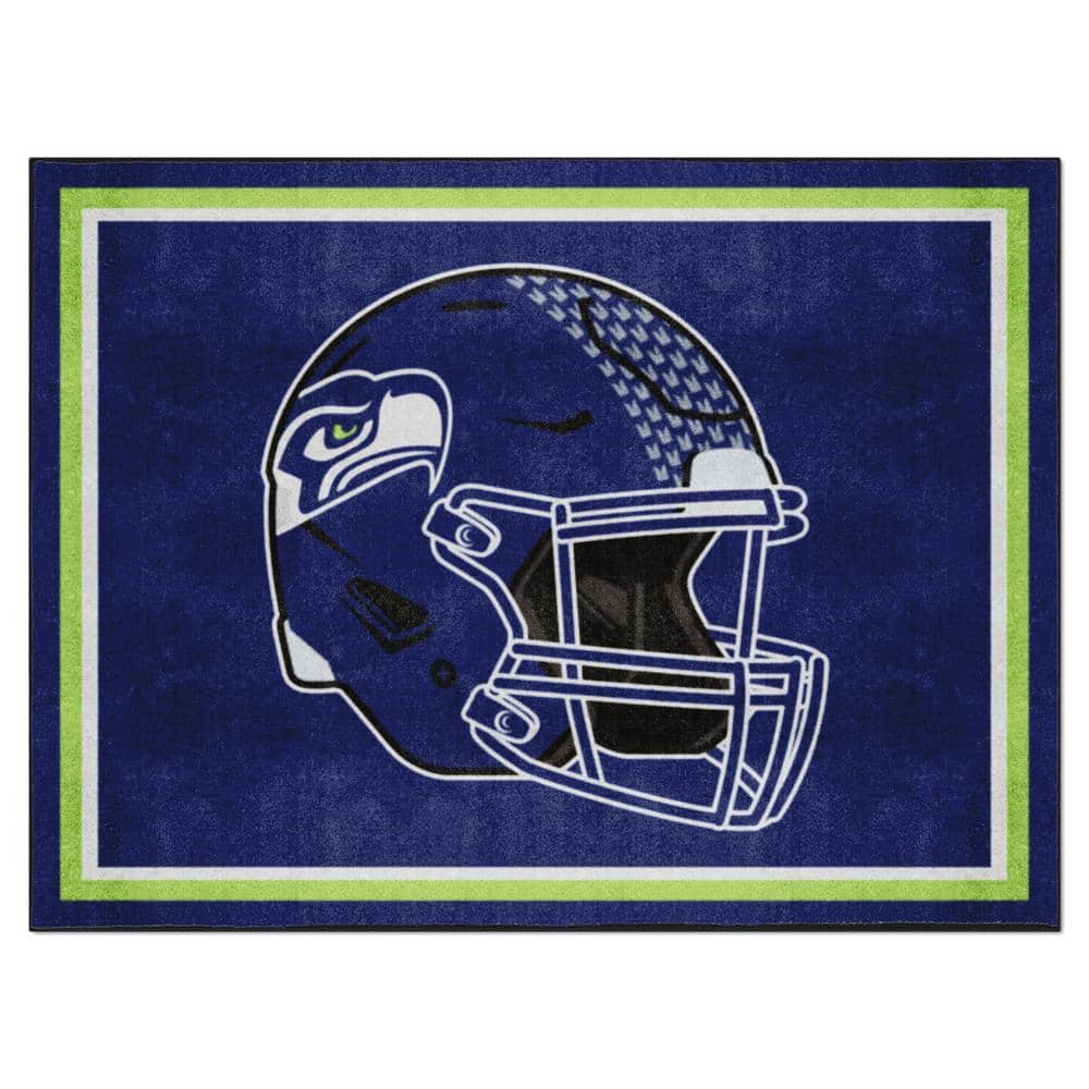 FANMATS Seattle Seahawks Navy 8 ft. x 10 ft. Plush Area Rug 38337 - The ...