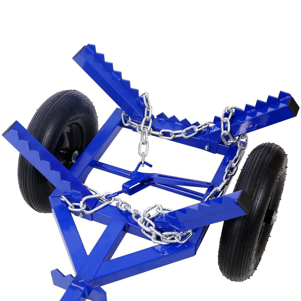 maocao hoom Log Dolly With Load Binder And Choker Chain 440 lbs. With 2-Piece 16 in. Air Tires ...