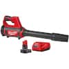 Milwaukee M12 12V Lithium-Ion Cordless Compact Spot Blower with XC ...