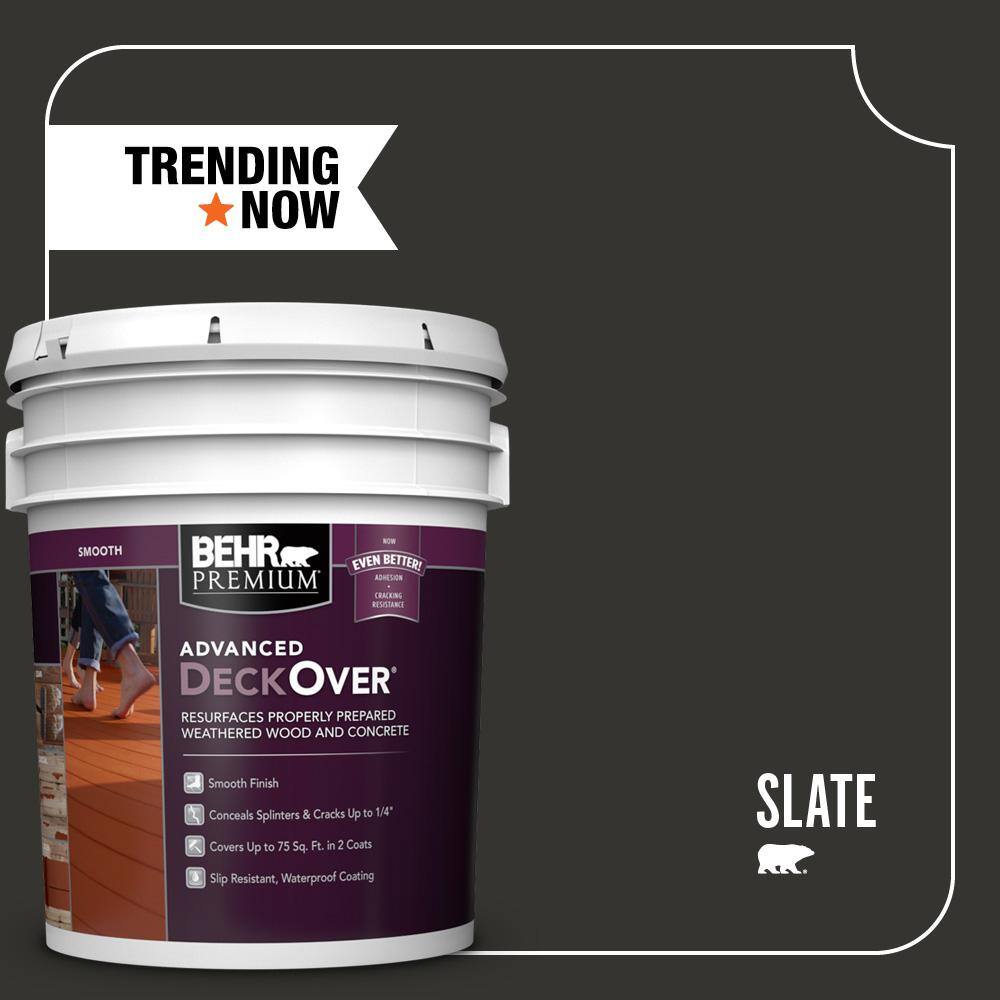 BEHR Premium Advanced DeckOver 5 gal. #SC-102 Slate Smooth Solid Color ...