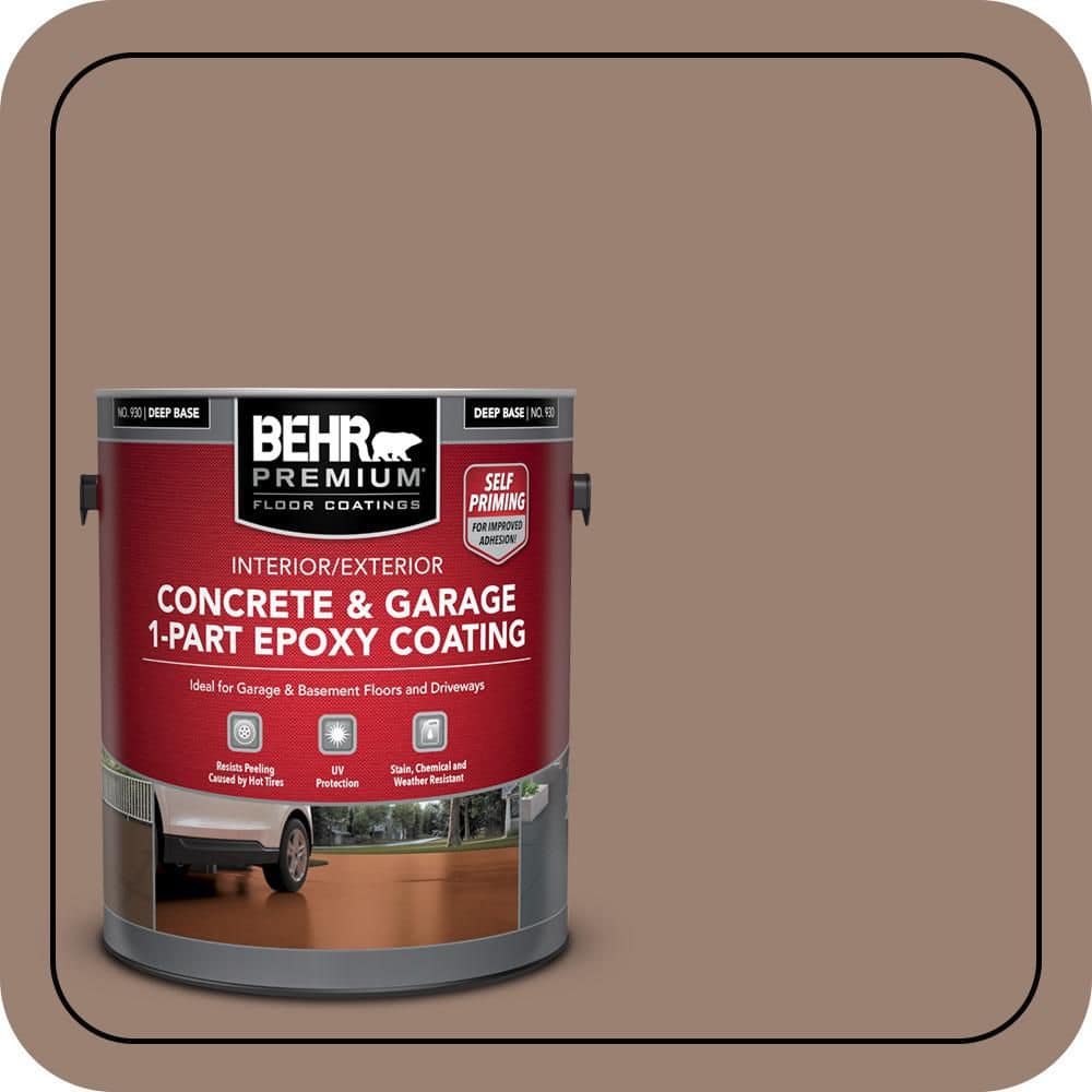 BEHR PREMIUM 1 gal. #N190-5 Frontier Brown Self-Priming 1-Part Epoxy ...