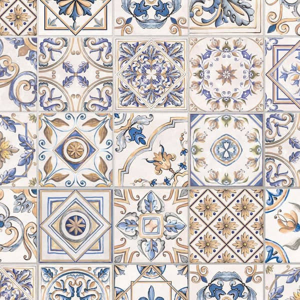 Merola Tile Toscana Giotto Decoro Mix 8 in. x 8 in. Porcelain Floor and ...