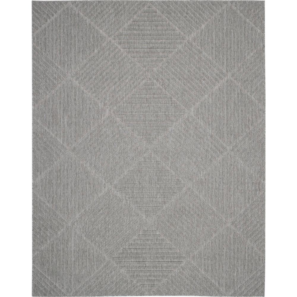 Home Decorators Collection Palamos Light Gray 8 ft. x 10 ft. Geometric ...