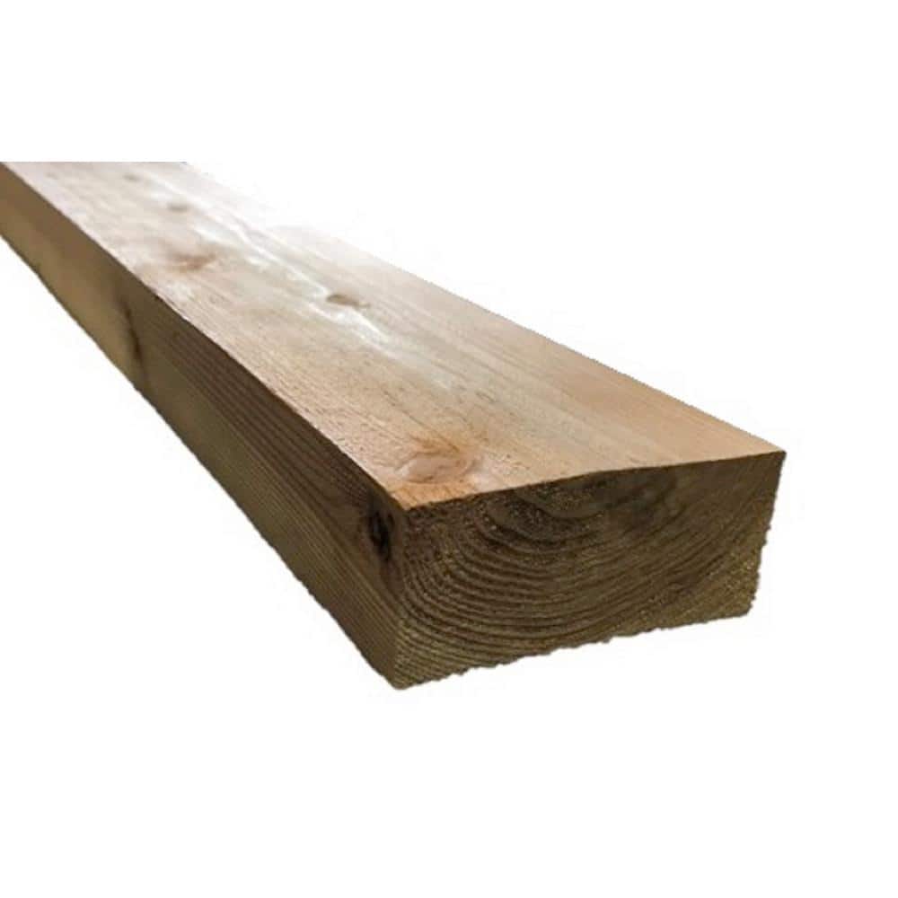 2 in. x 4 in. x 8 ft. Premium Cedar Rough Fence Rail 29006-8 - The Home ...