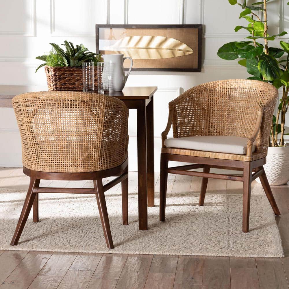 bali & pari Lumajang Light Honey Rattan Dining Chair (Set of 2) 251-2P ...