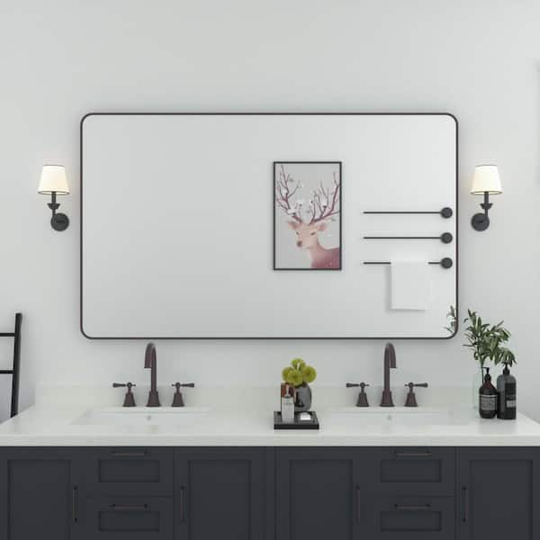 niveal 60 in. W x 36 in. H Rectangular Framed Wall Bathroom Vanity ...
