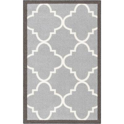 Well Woven Kings Court Vector Grey 3 ft. x 5 ft. Geometric Area Rug ...