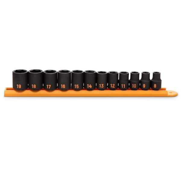 GEARWRENCH 3/8 in. Drive 6-Point Metric Hi-Viz Impact Socket Set (12 ...