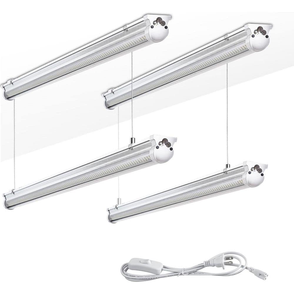 Lukyamzn 4 ft. 50-Watt Equivalent Linkable T8 LED White Shop Light ...