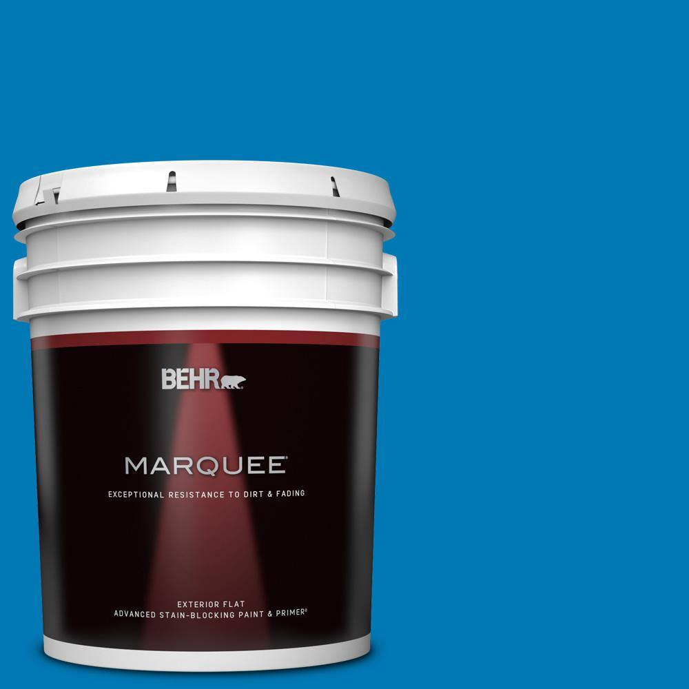 BEHR MARQUEE 5 gal. #P500-6 Deep River Flat Exterior Paint & Primer ...