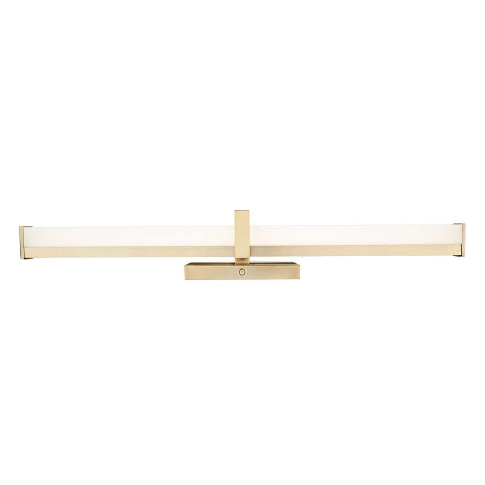 Golden Lighting Elon 3.75 in. 1-Light LED Vanity Light in Brushed ...