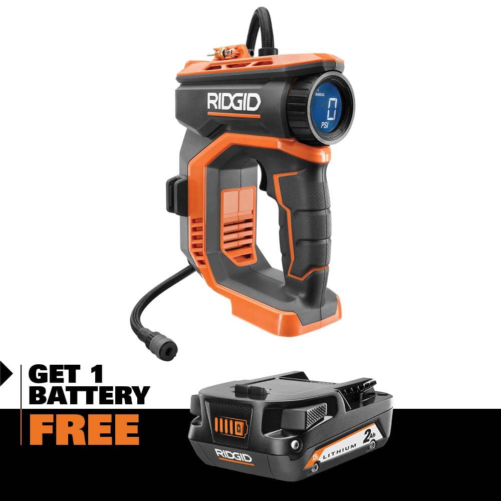 Reviews for RIDGID 18V Cordless Digital Inflator with 2.0 Ah Battery ...
