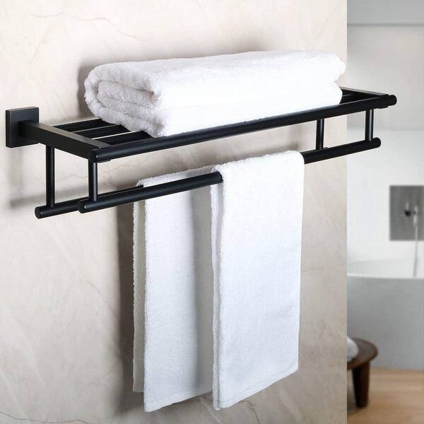 Towel Rack Black Matte Black Stainless Steel Towel Bar - Modern ...