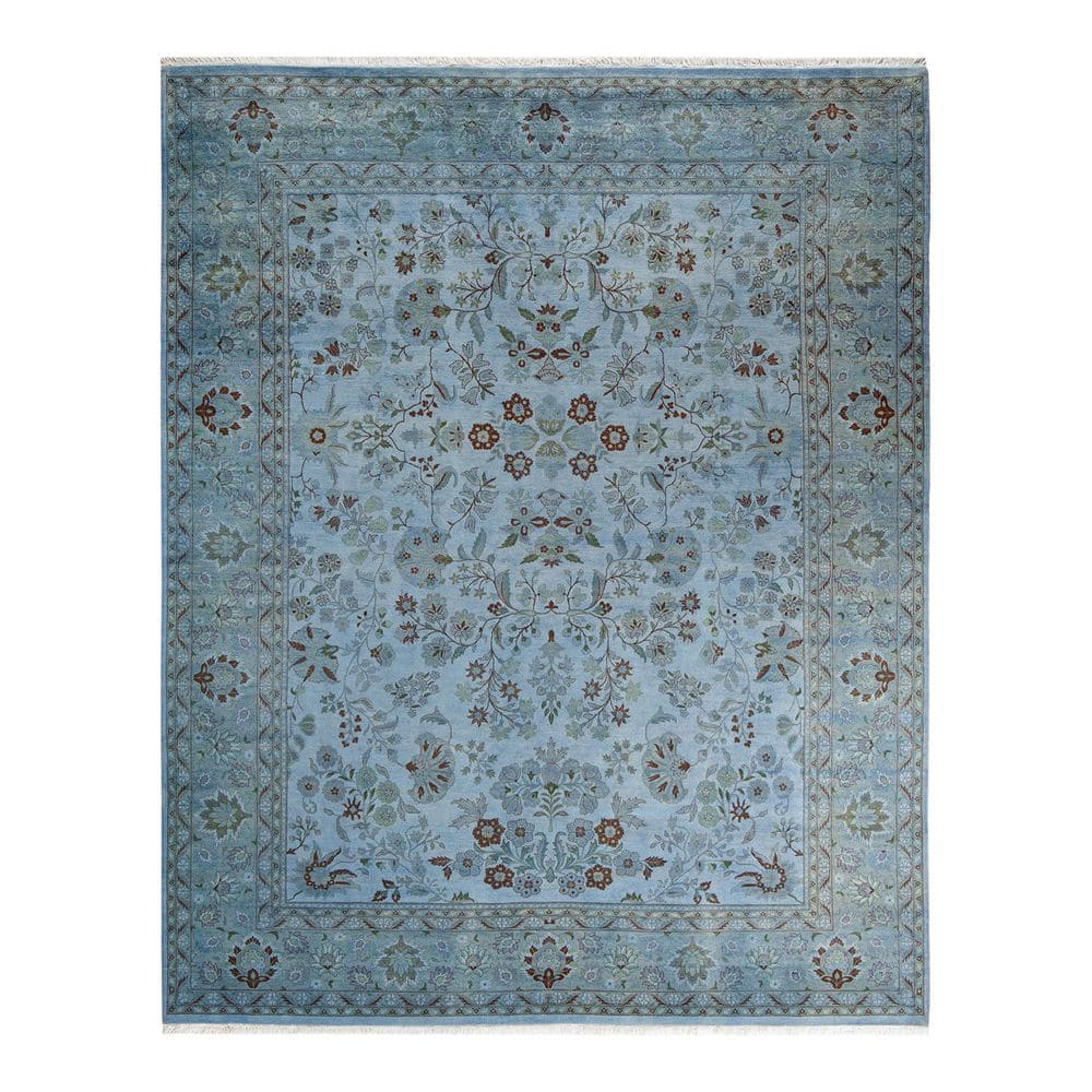 Chloe & Olivia Home Overdyed Gray 8 ft. x 10 ft. Solid Wool Indoor Area ...