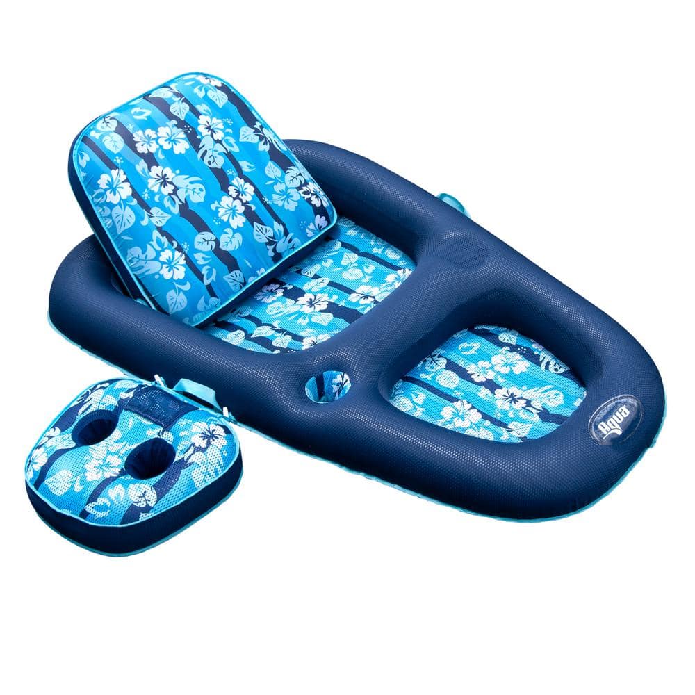 AQUALOUNGE Hawaiian Wave Ultimate 2-In-1 Lounge and Caddy Print ...