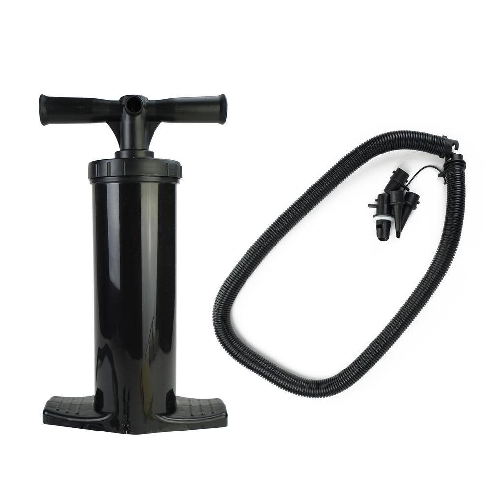 Pool Central 17.5 in. Black Heavy-Duty Double Action Hand Air Pump ...
