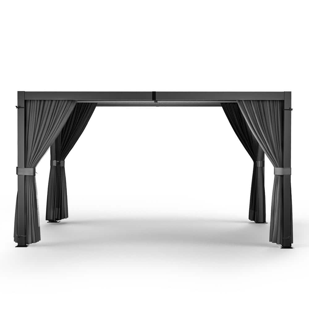 EGEIROSLIFE 10 ft. x 13 ft. Aluminum Louvered Pergola with Adjustable ...