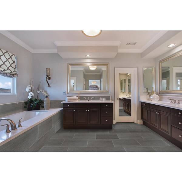 Buy Metro Gris 12 in. x 24 in. Matte Porcelain Floor and Wall Tile (512 ...