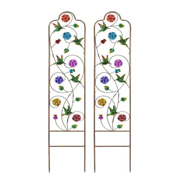 60 in. 2-Pack Metal-Garden-Trellis Plant-Support-Trellises PUS7BVDNJU ...