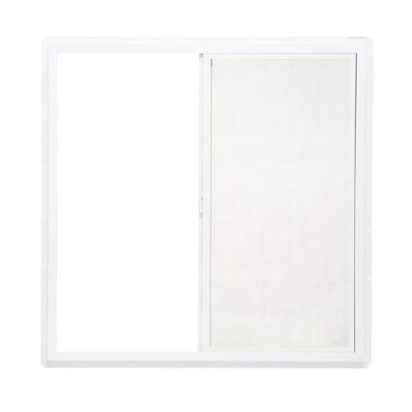 TAFCO WINDOWS 48 in. x 48 in. White Left-Hand Single-Pane Vinyl Sliding ...