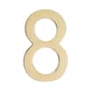 Architectural Mailboxes 4 In. Polished Brass Floating House Number 8 ...