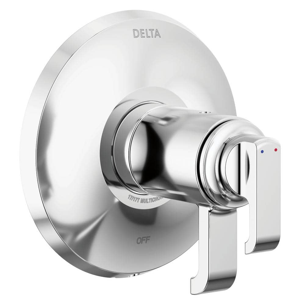 Delta Tetra TempAssure 1-Handle Wall-Mount Valve Trim Kit in Lumicoat ...