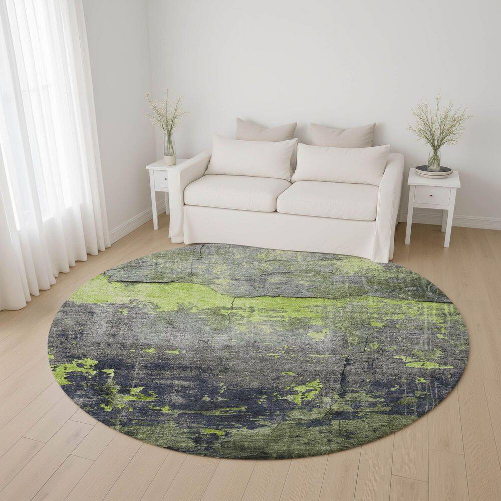 Addison Rugs Mayfield Premium Machine Washable Abstract AMF1780 Lime 8 ...