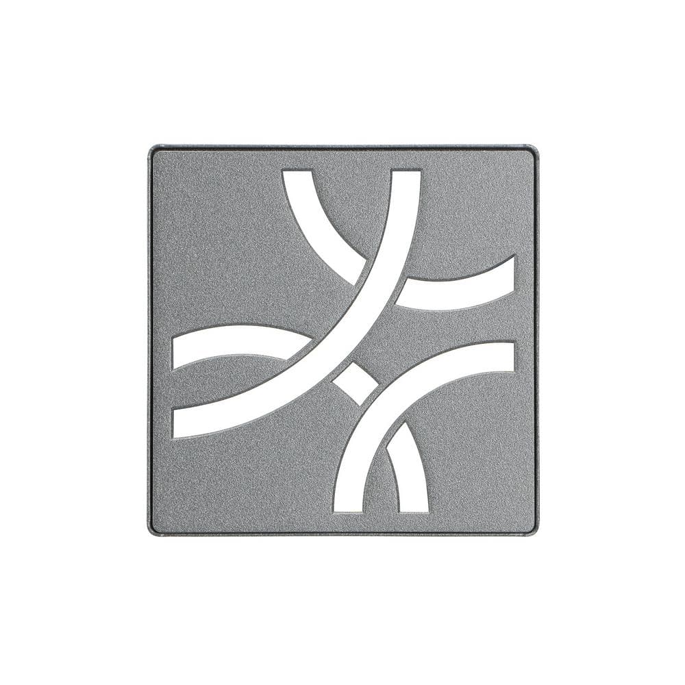 Schluter Kerdi-Drain 4 in. Pewter Curve Drain Grate Floor Drain ...