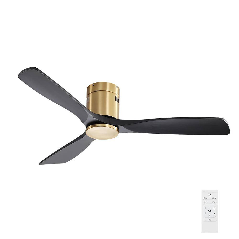 Turboflow Blade Span 52 in. Indoor Gold Modern Ceiling Fan with Remote ...