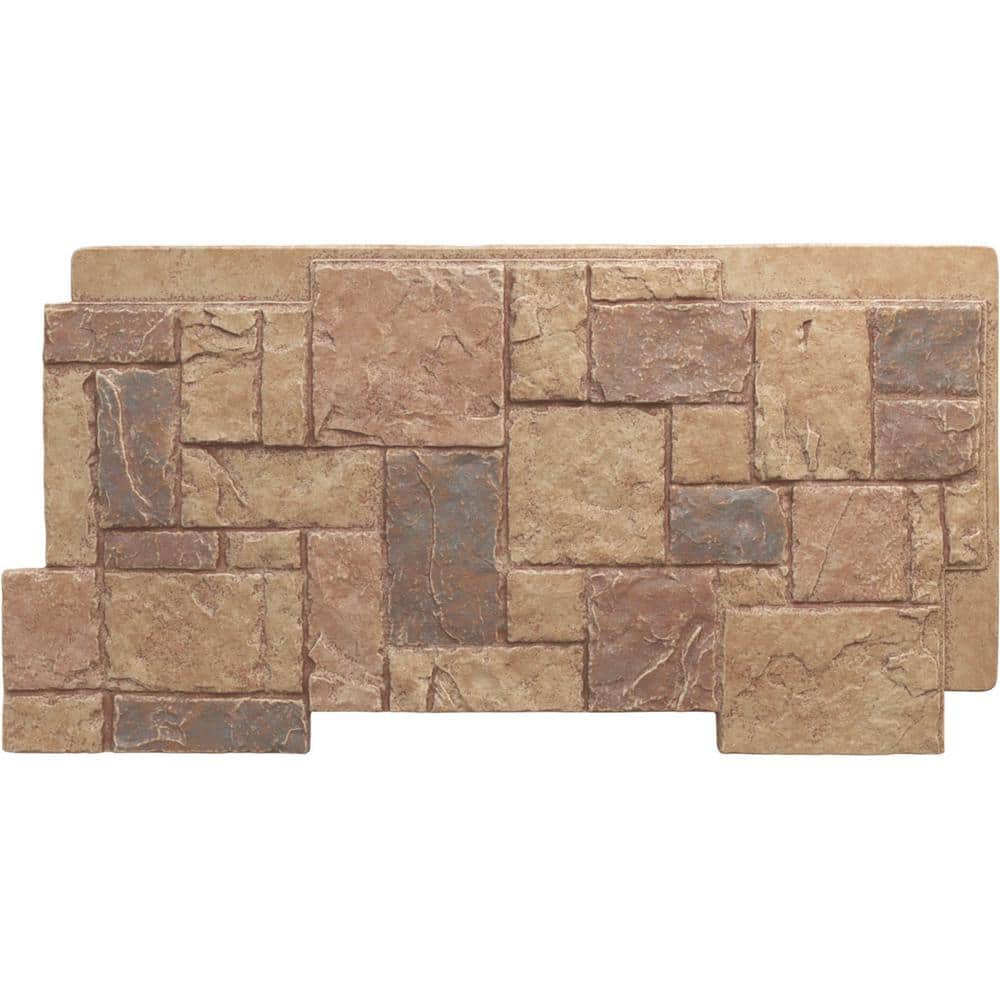 Ekena Millwork Castle Rock 49 in. x 1 1/4 in. Fall Bank Stacked Stone ...