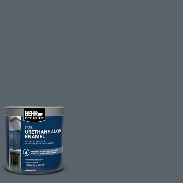 BEHR PREMIUM 1 qt. #N490-6 Calligraphy Satin Enamel Urethane Alkyd ... BEHR PREMIUM 1 qt. #N490-6 Calligraphy Satin Enamel Urethane Alkyd ...