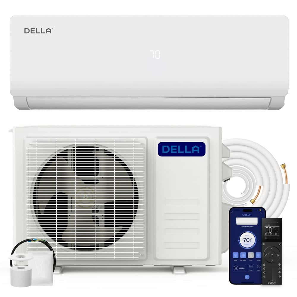 DELLA Vario Series 1-Zone 12000-BTU 20.5-SEER2-115V Ductless Mini Split ...