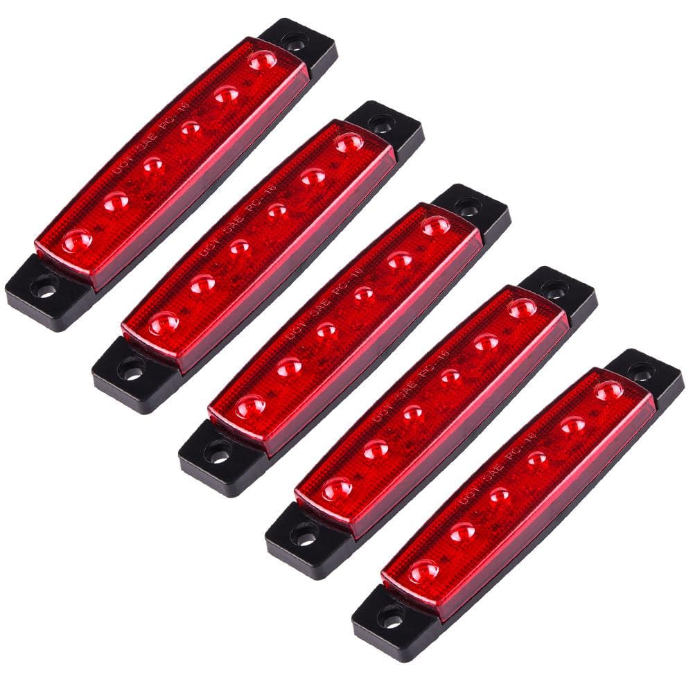 TYCOLIT 3.8 in. Red Car Warning Light (5-Pack) Y-ZG0000405 - The Home Depot
