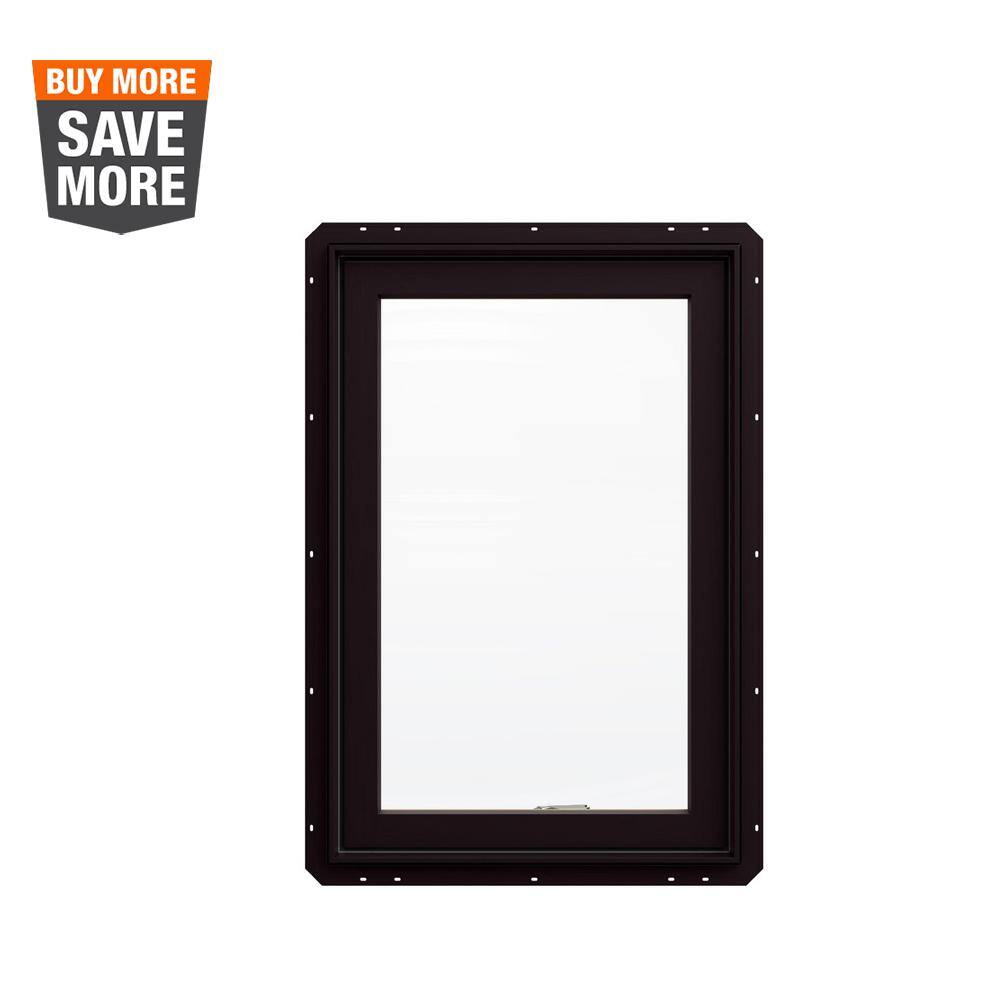 JELD-WEN 24 in. x 48 in. W-5500 Right-Hand Casement Wood Clad Window ...