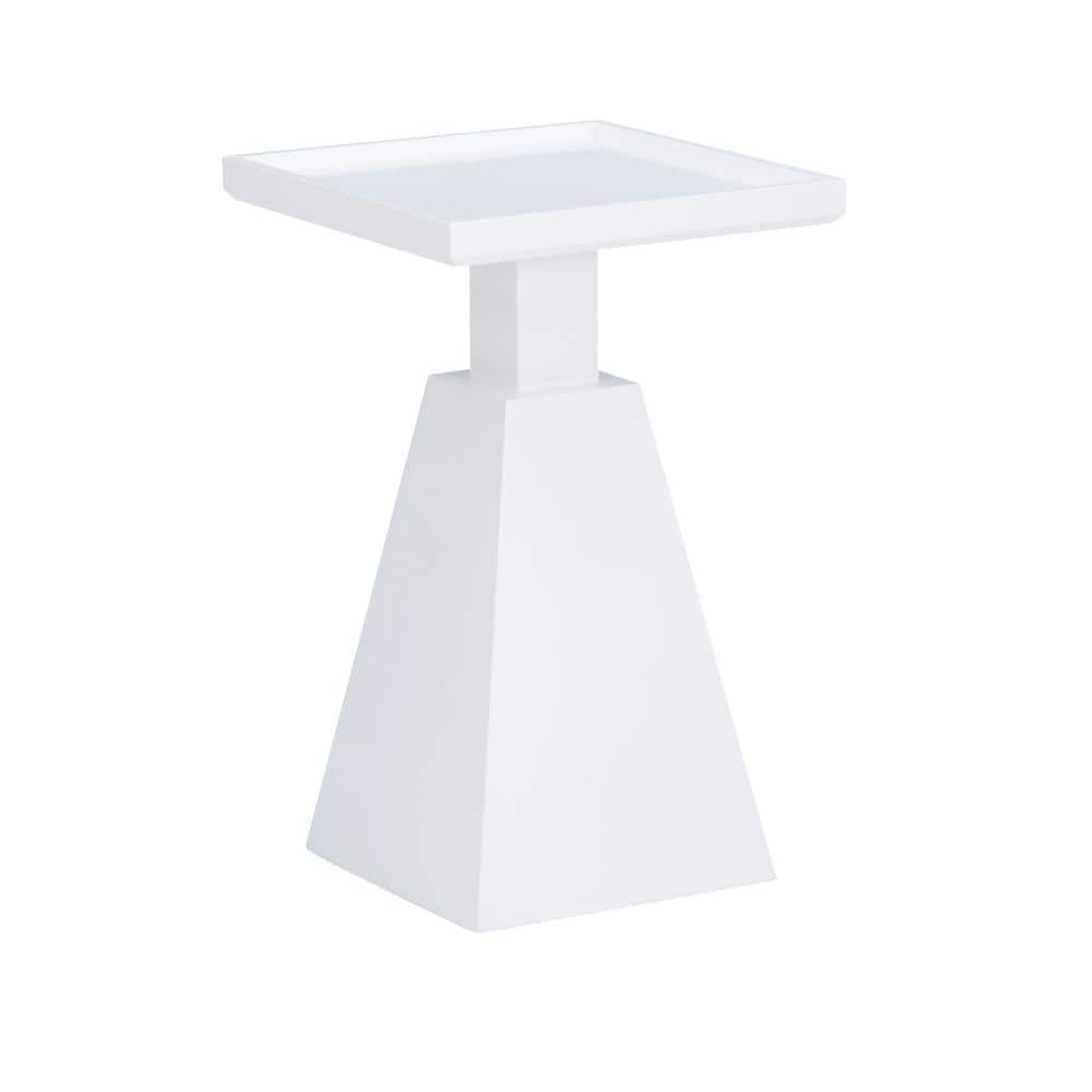 Linon Home Decor Cedric 14 in. White Square Wood End Table THD04861 ...