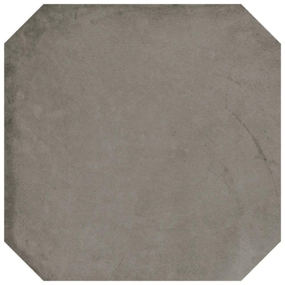Merola Tile Laverton Octagon Grafito 8 in. x 8 in. Porcelain Floor and ...
