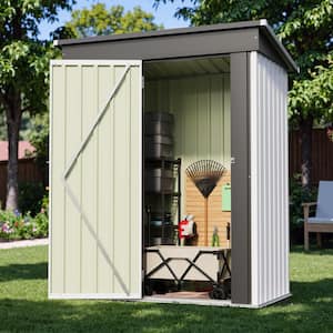 Patiowell 6 ft. W x 4 ft. D Outdoor Storage Brown Metal Shed with ...