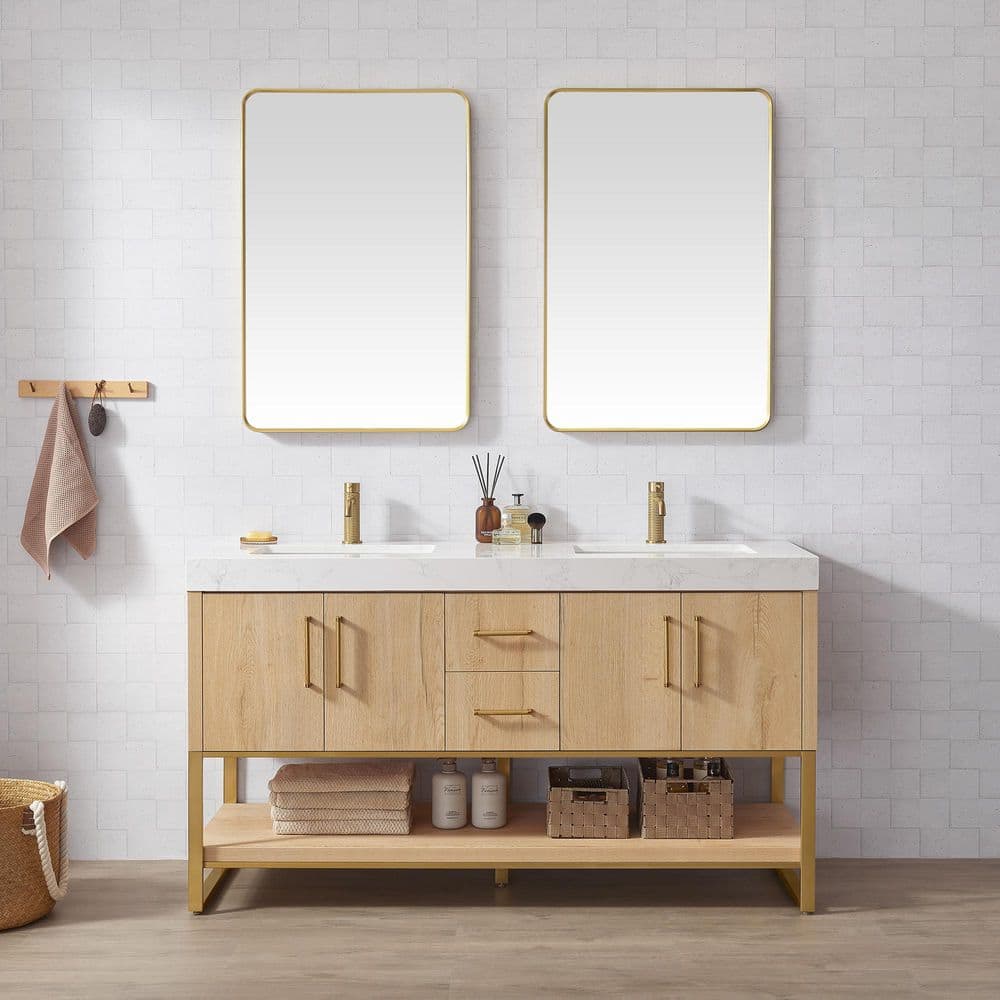 ROSWELL Kolkata 60 in.W x 22 in.D x 34 in.D Double Bath Vanity in ...