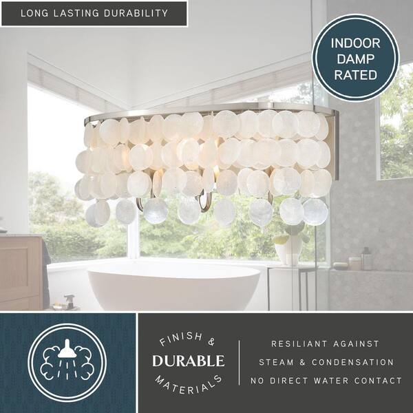 Shell Glass Bathroom Light Fixtures Hinkley Coral 24 3/4" Wide Shell
