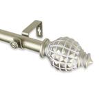 Rod Desyne 66 in. - 120 in. Telescoping 1 in. Single Curtain Rod Kit in ...